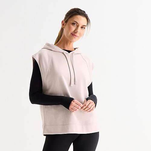 Click here for Xersion Womens French Terry Hooded Sleeveless Pull... prices