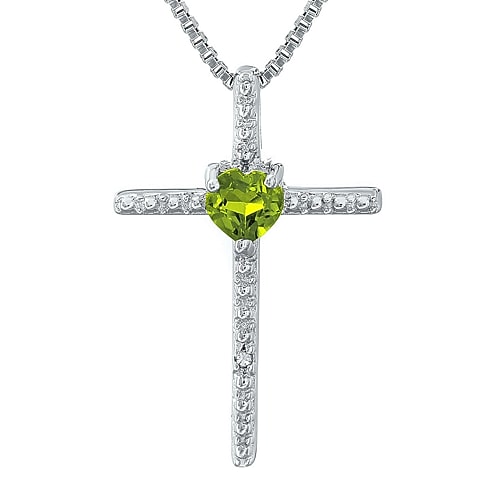 Click here for Genuine Peridot and Diamond-Accent Sterling Silver... prices