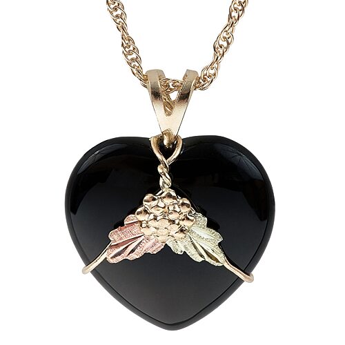 Click here for Black Hills Gold Womens Black Onyx 10K Tri-Color G... prices