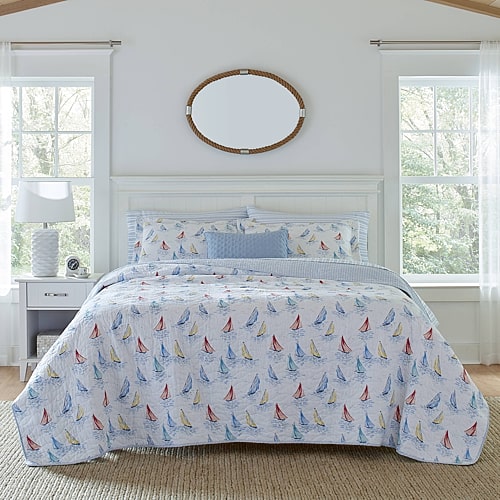 Click here for Laura Ashley Ahoy Floral Reversible Quilt Set  One... prices