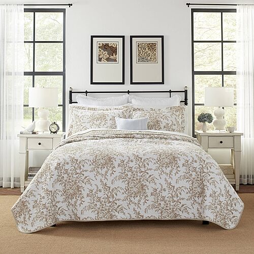 Click here for Laura Ashley Bedford Floral Reversible Quilt Set... prices