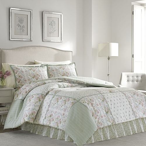 Click here for Laura Ashley Harper Floral Midweight Comforter  On... prices