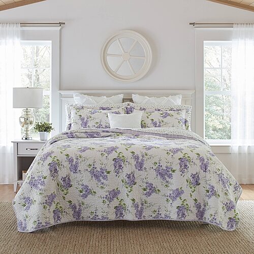 Click here for Laura Ashley Keighley Floral Reversible Quilt Set... prices