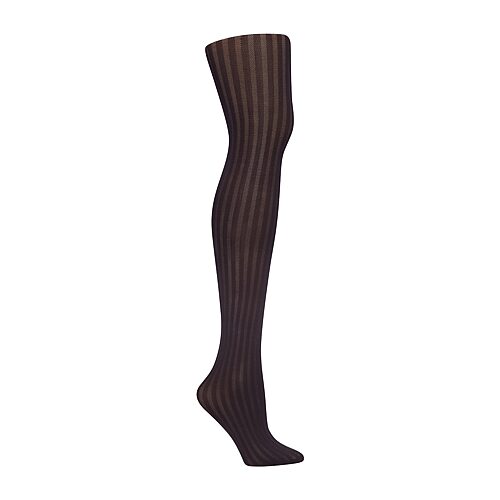 Click here for Hanes Womens Pinstriped Control Top Tights - Black prices