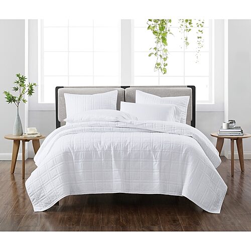 Click here for Cannon Heritage Solid Quilt Set  One Size  White prices