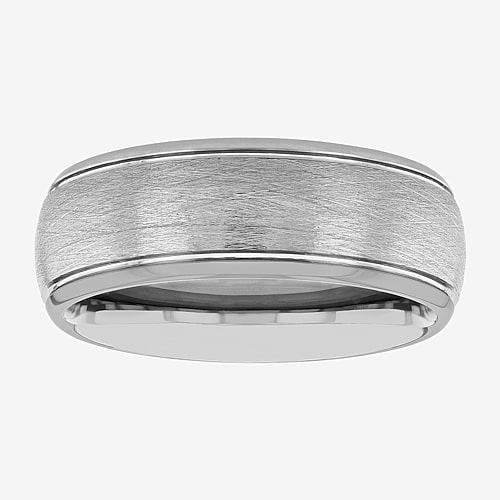 Click here for Mens 8MM Tungsten Wedding Band  10  Grey prices