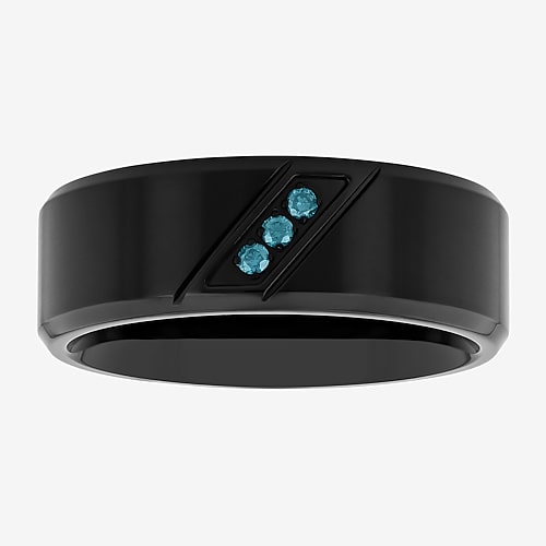 Click here for Mens Diamond Accent Natural Blue Diamond Stainless... prices