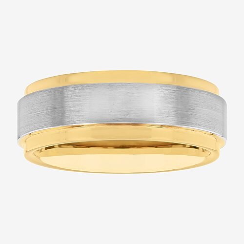 Click here for Mens 8MM Tungsten Wedding Band  9  Two Tone prices