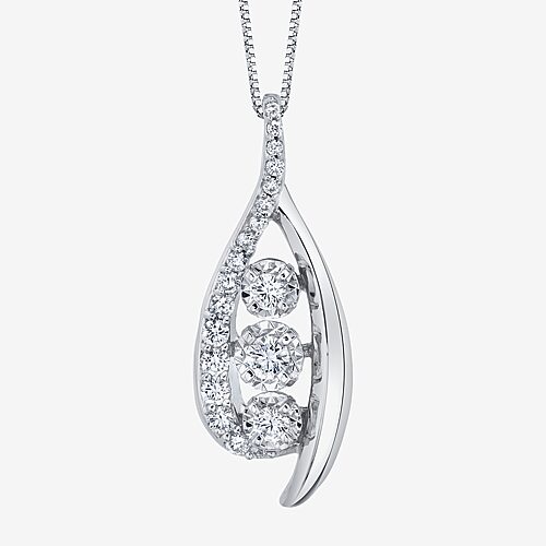 Click here for Sirena Â½ CT.T.W. Natural Diamond 14K White Gold P... prices