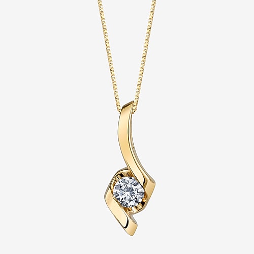 Click here for Sirena 1/10 CT. Natural Diamond 14K Yellow Gold Ri... prices