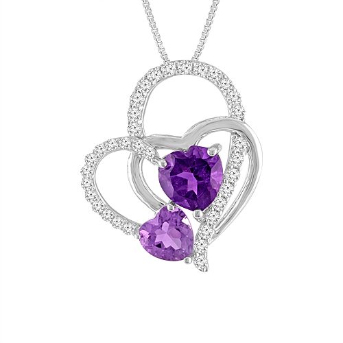 Click here for Lab-Created Amethyst & White Sapphire Sterling Sil... prices