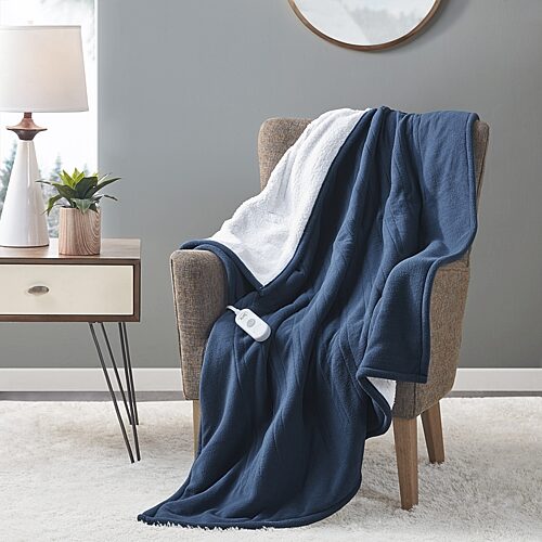 Click here for Serta Fleece to Sherpa Electric Throw  One Size  B... prices