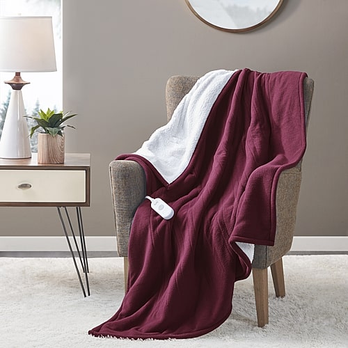 Click here for Serta Fleece to Sherpa Electric Throw  One Size  R... prices