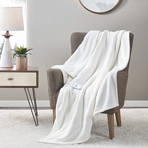 Click here for Serta Fleece to Sherpa Electric Throw  One Size  W... prices