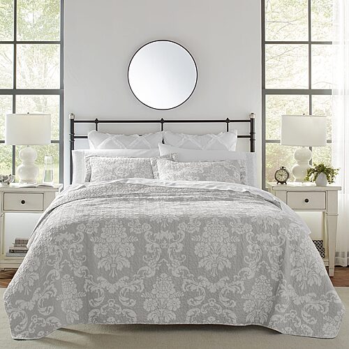 Click here for Laura Ashley Venetia Floral Reversible Quilt Set... prices