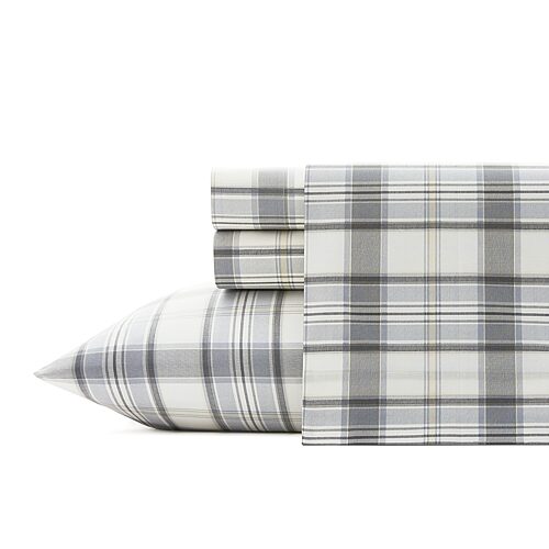 Click here for Eddie Bauer Chinook Plaid Cotton Percale Sheet Set prices