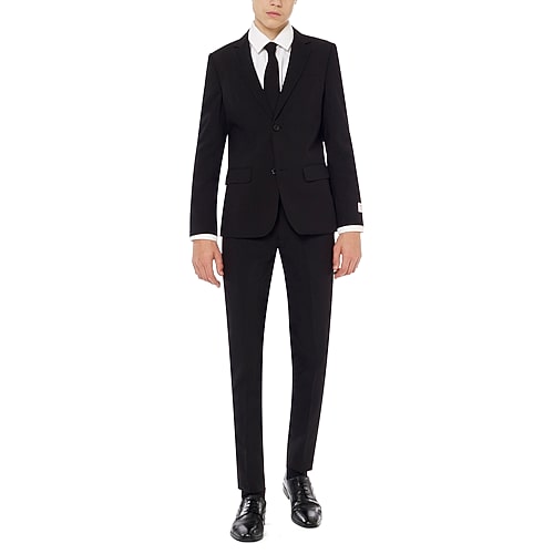 Click here for OppoSuits Big Boys Black Knight Slim Fit Solid Sui... prices