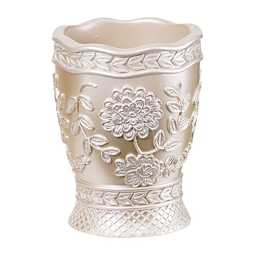 Click here for Popular Bath Rose Vine Trash Can  One Size  Beige prices