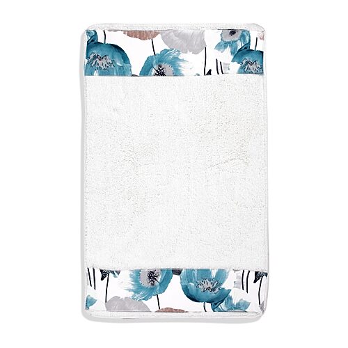 Click here for Popular Bath Poppy Fields Bath Rug  One Size  Blue prices