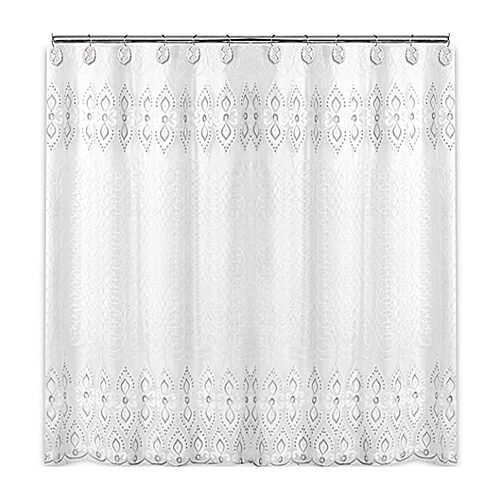 Click here for Popular Bath Monaco Shower Curtain  One Size  Whit... prices