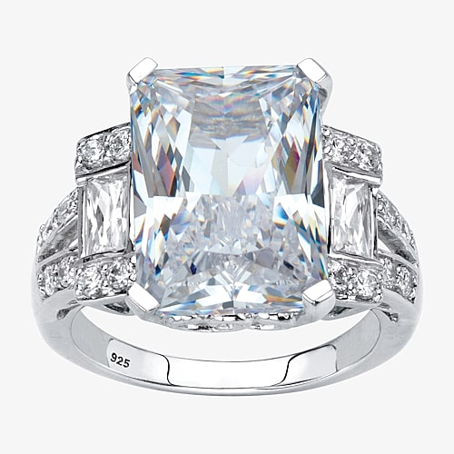 Click here for Diamonart Womens Cubic Zirconia Platinum Over Silv... prices