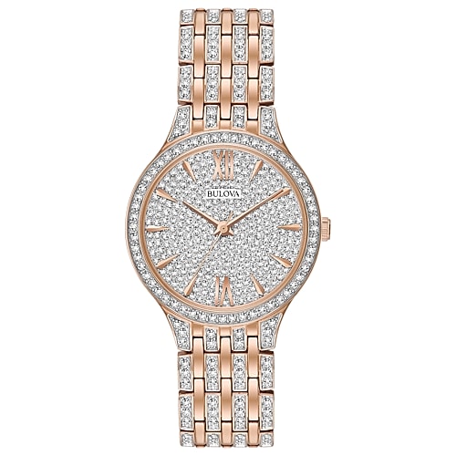 Click here for Bulova Phantom Womens Rose Goldtone Stainless Stee... prices