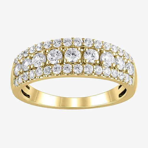 Click here for 1 CT.T.W. Natural Diamond 14K Gold Anniversary Ban... prices