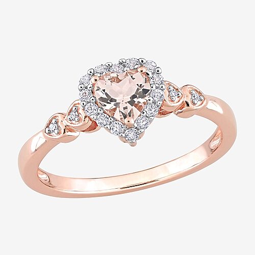 Click here for Womens Genuine Pink Morganite 18K Rose Gold Over S... prices