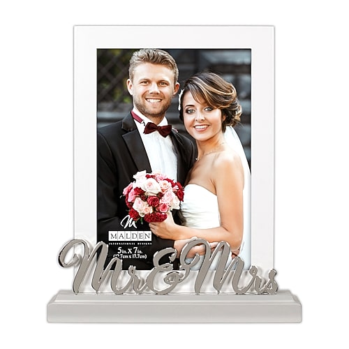 Click here for Malden 5X7 Mr & Mrs Platform Tabletop Frame  One S... prices