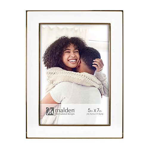 Click here for Malden 5 X 7 Gold With White Epoxy Tabletop Frame... prices