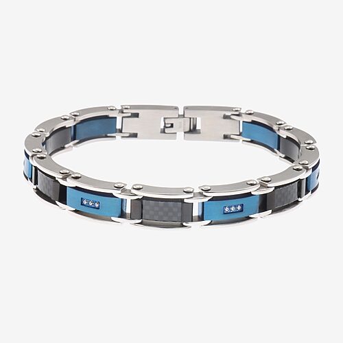 Click here for (H-I / I1) Mens Stainless Steel 8 1/2 Inch Link Br... prices