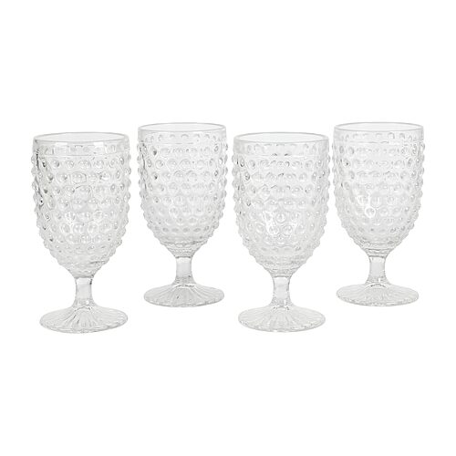 Click here for Martha Stewart Chauncey Hobnail 4-pc. Glass Goblet... prices