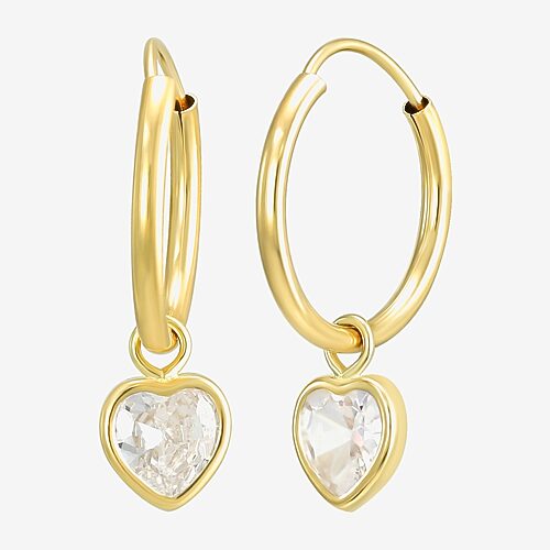 Click here for Womens White Cubic Zirconia 14K Gold Drop Earrings... prices