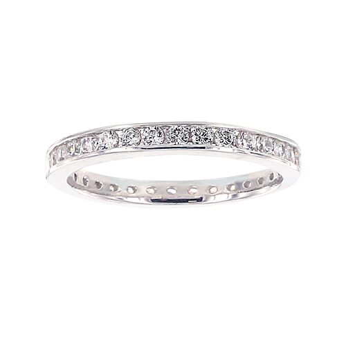 Click here for Diamonart Cubic Zirconia Sterling Silver Eternity... prices