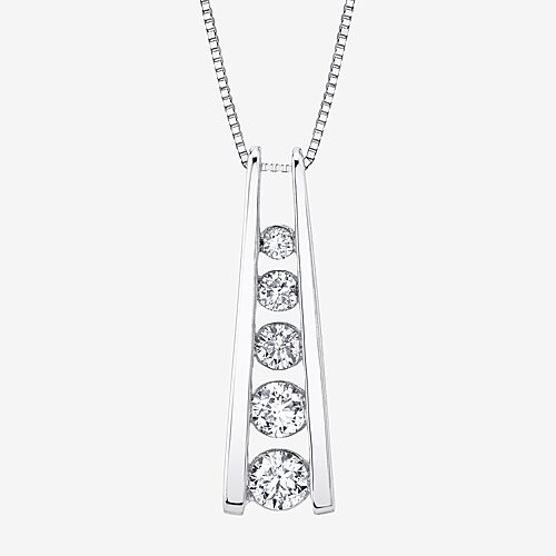 Click here for 5- Stone Ladder Sirena Womens 1/2 CT. T.W. Natural... prices