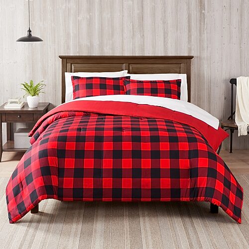 Click here for Serta Alex Midweight Comforter Set  One Size  Red prices