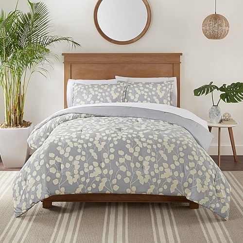 Click here for Serta Ellen Midweight Comforter Set  One Size  Gra... prices