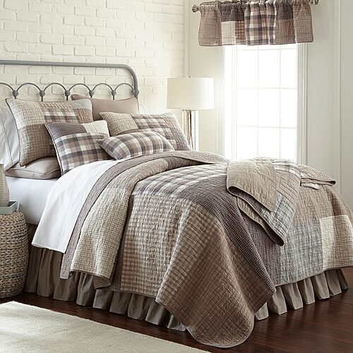 Donna Sharp Smoky Square Quilt  One Size  Gray