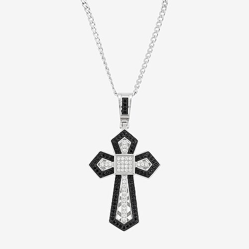Click here for Made in Italy Mens Black Spinel Sterling Silver Cr... prices