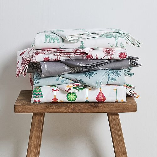 Click here for Linery Microfiber Lodge Sheet Set  One Size  Red prices
