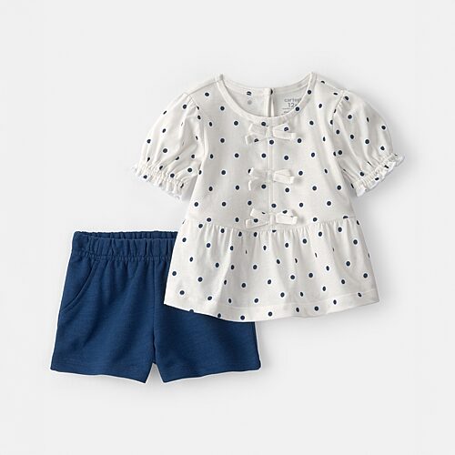Click here for Carters Baby Girls Polka Dots Top & Shorts  2-Piec... prices
