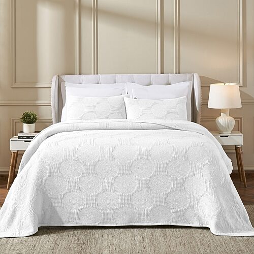 Click here for Superior Tanta Crinkle Woven 3-Pc. Coverlet Set  Q... prices