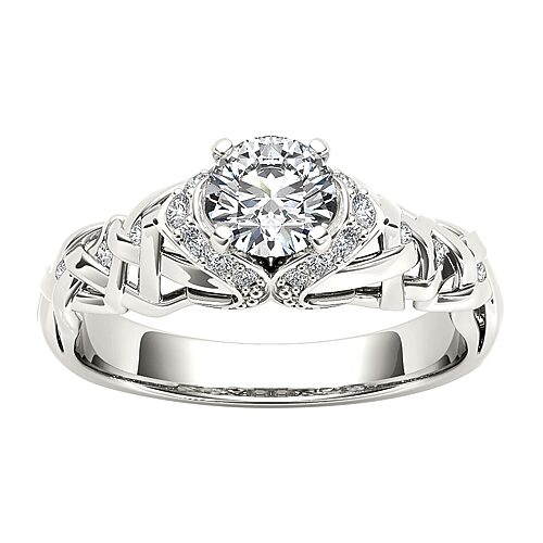 Click here for 1/2 CT.T.W. Natural Round Diamond 14K Gold Engagem... prices
