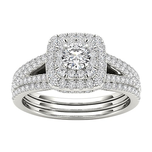 Click here for 1 CT.T.W. Natural Diamond 10K Gold Bridal Set  8... prices