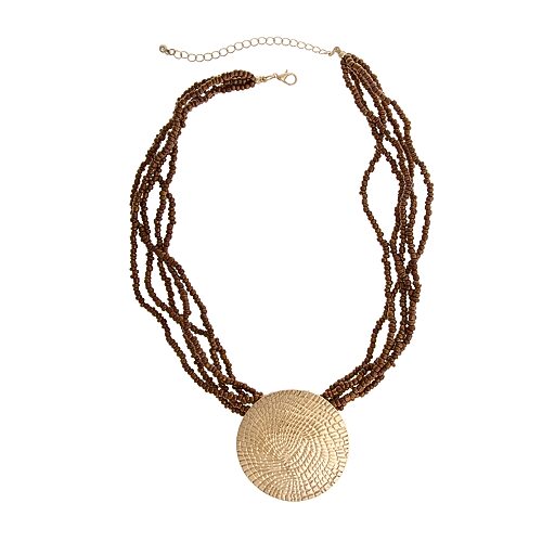 Click here for Mixit Gold Tone Womens 18 Inch Pendant Necklace  O... prices