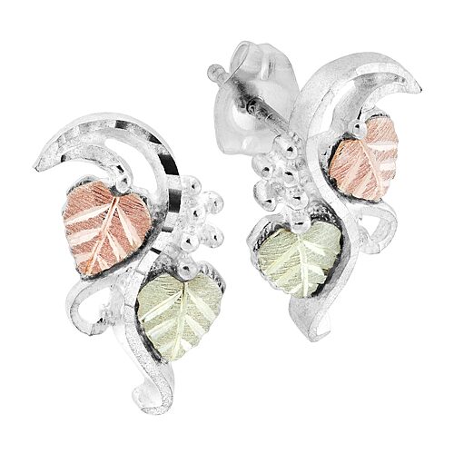 Click here for Black Hills Gold Sterling Silver 15.2mm Flower Stu... prices
