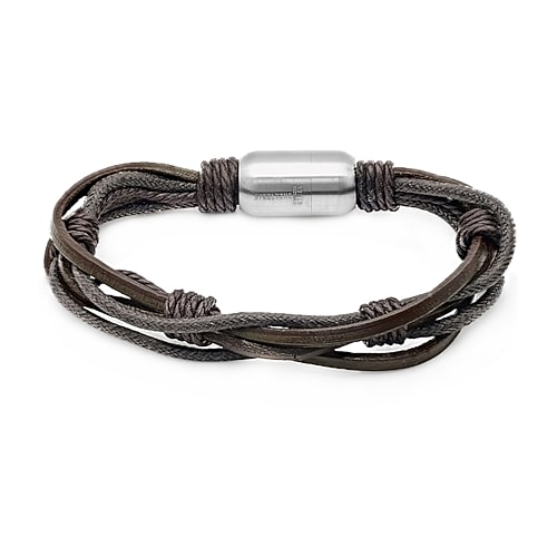 Click here for Mens Stainless Steel Wrap Bracelet  One Size prices