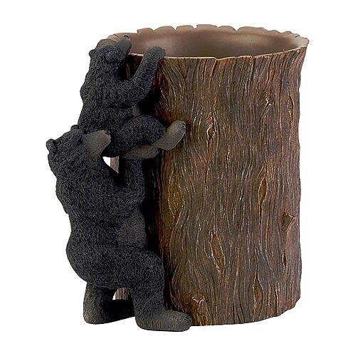 Click here for Avanti Black Playful Bears Lodge Resin Wastebasket... prices