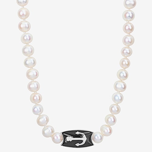 Click here for Mens White Sterling Silver 19 Inch Strand Necklace... prices