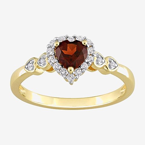 Click here for Womens Diamond Accent Genuine Red Garnet 18K Gold... prices